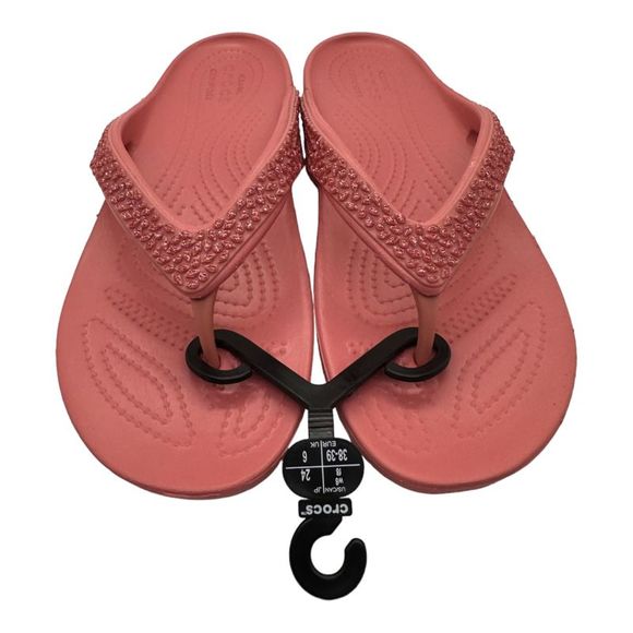 CROCS | Shoes | Crocs Kadee Ii Embellished Flip Flop Sandal Pink Us ...